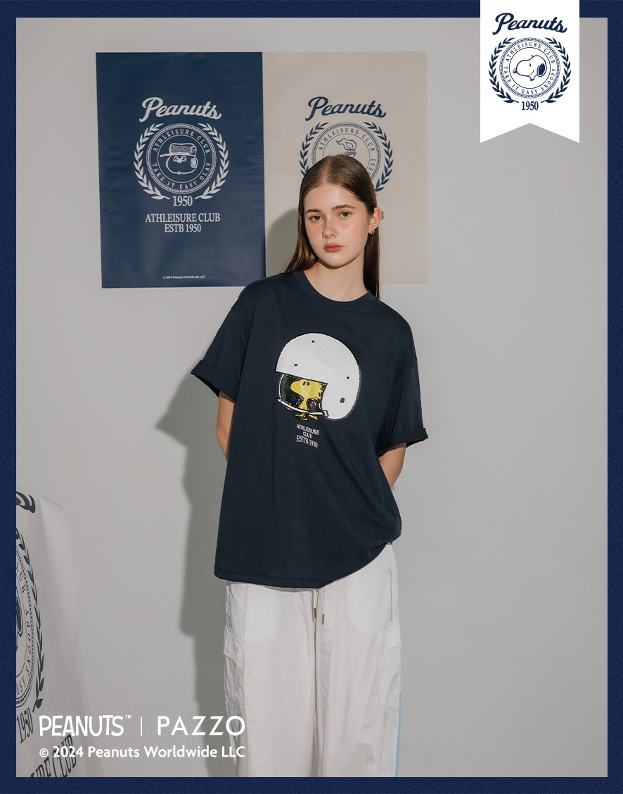 MIT PEANUTS ATHLEISURE史塔克厚磅圓領TEE ｜ PAZZO 生活好感衣著