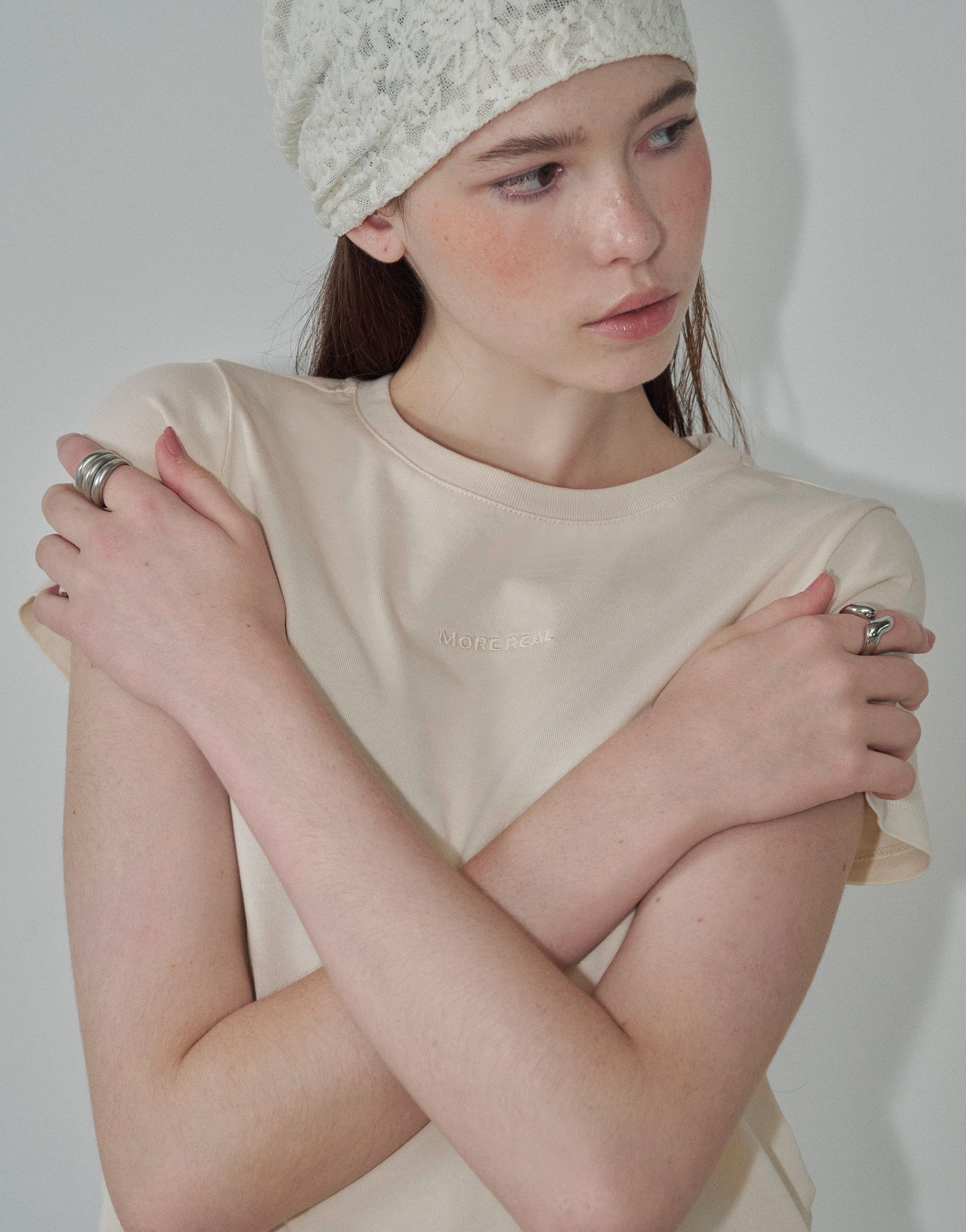 MORE REAL刺繡標語圓領TEE ｜ PAZZO 生活好感衣著