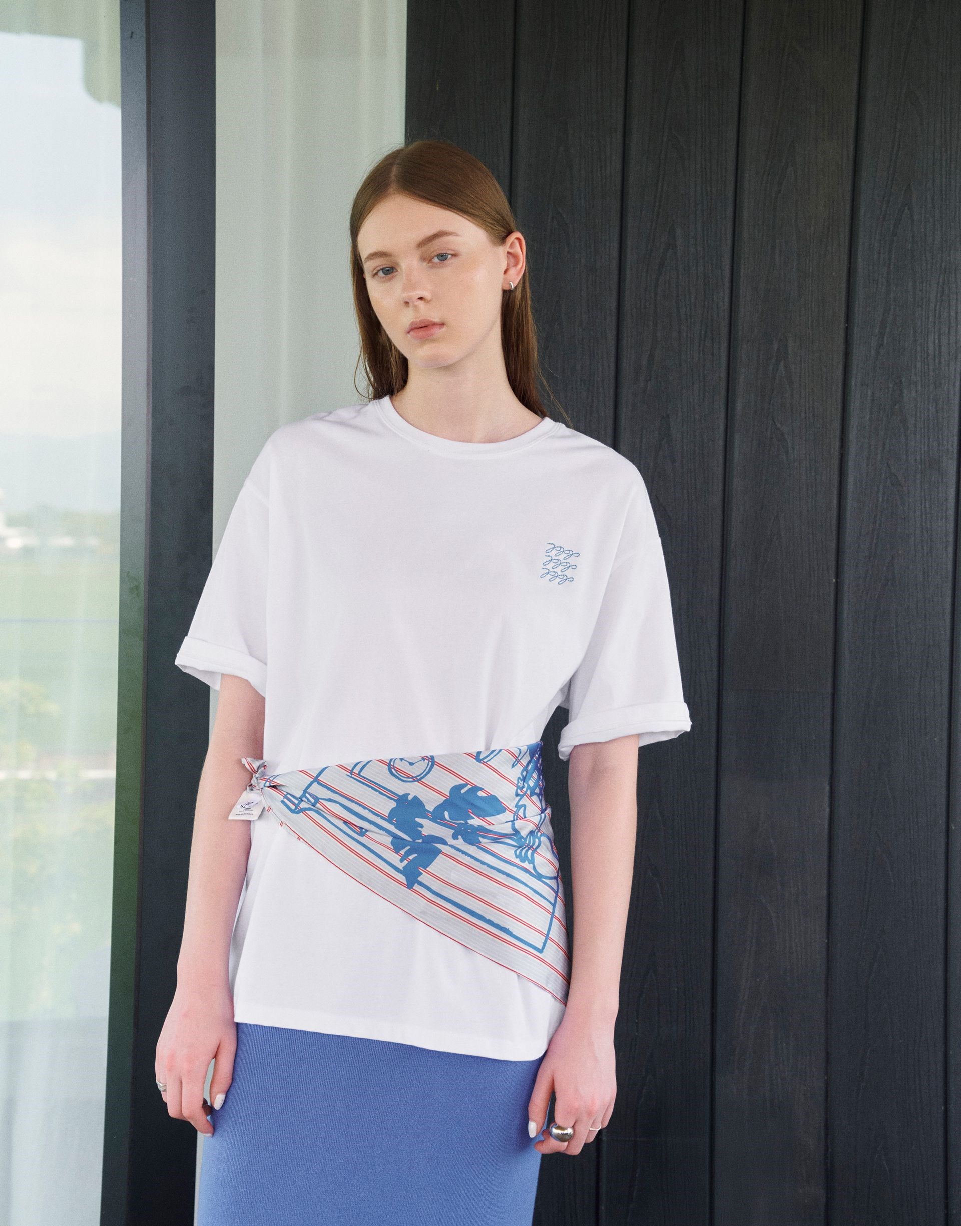 品牌LOGO立體刺繡寬鬆TEE ｜ PAZZO 生活好感衣著