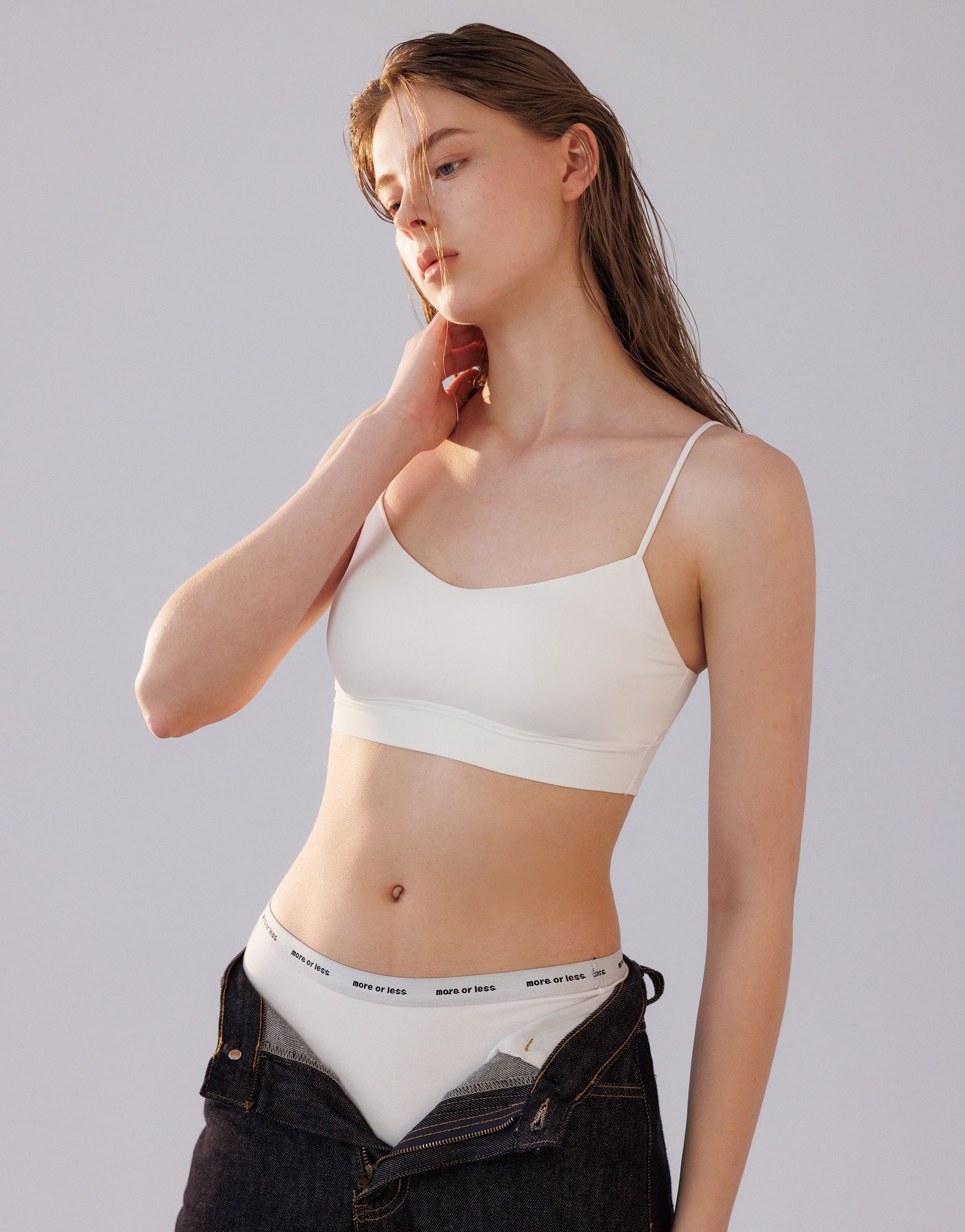 MIT 日常舒適大U領BRA TOP (牛奶絲) ｜ PAZZO 生活好感衣著