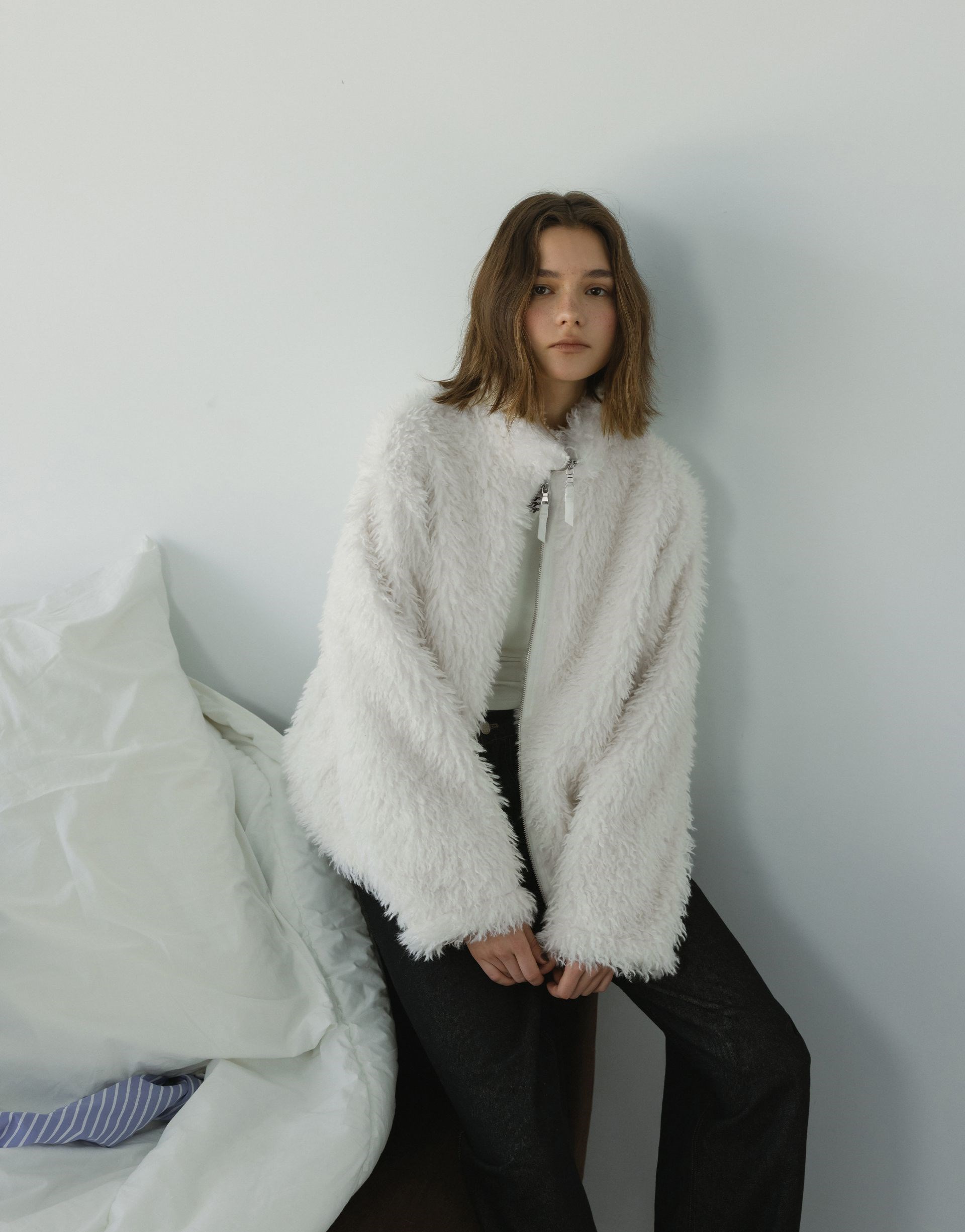 澎澎麂皮毛絨感拉鍊外套 ｜ PAZZO 生活好感衣著